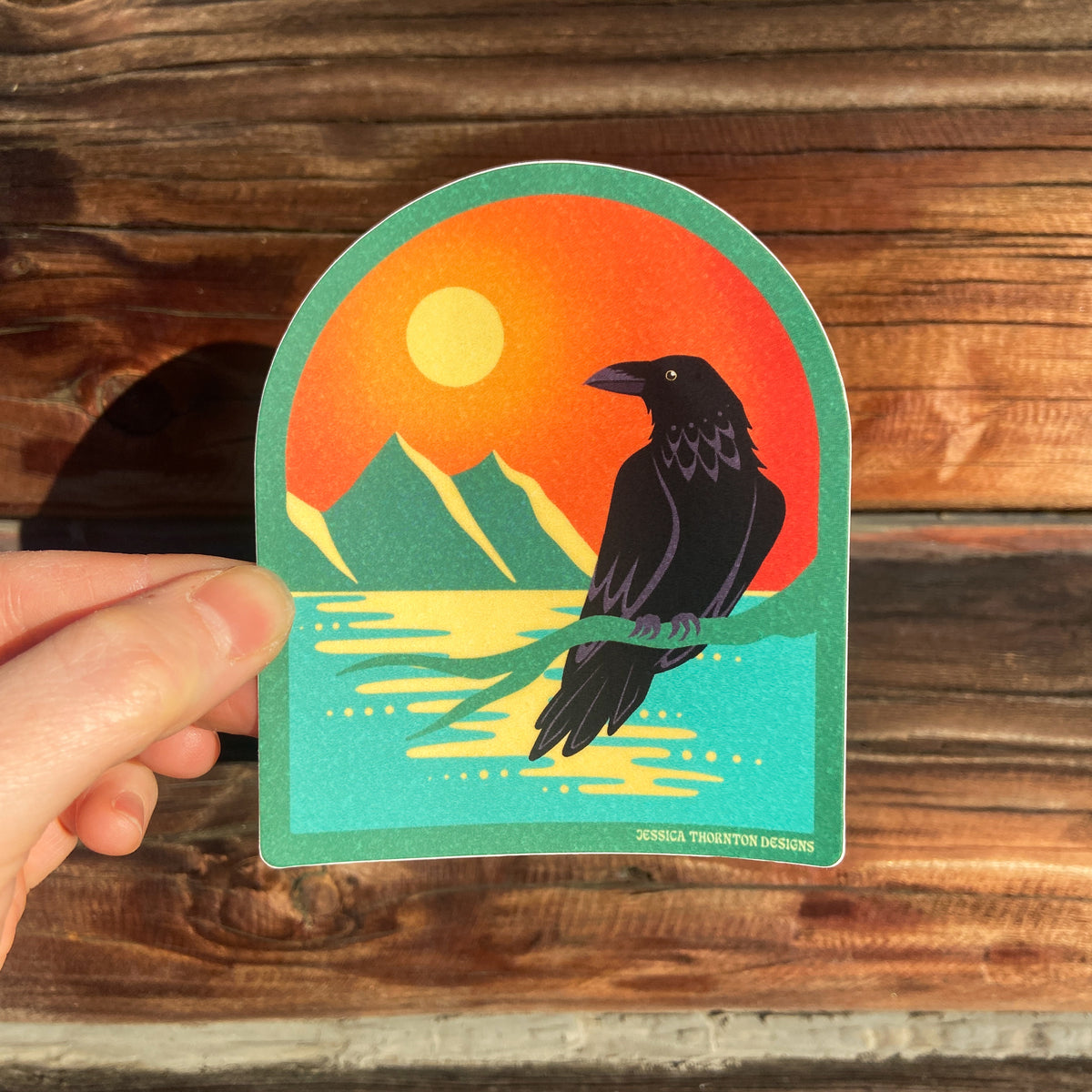 Raven Sticker - Birds of the North – Jessica Thornton Designs